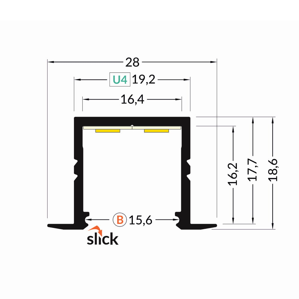 Profil aluminiowy LED SMART-IN16 - RAL - ELED