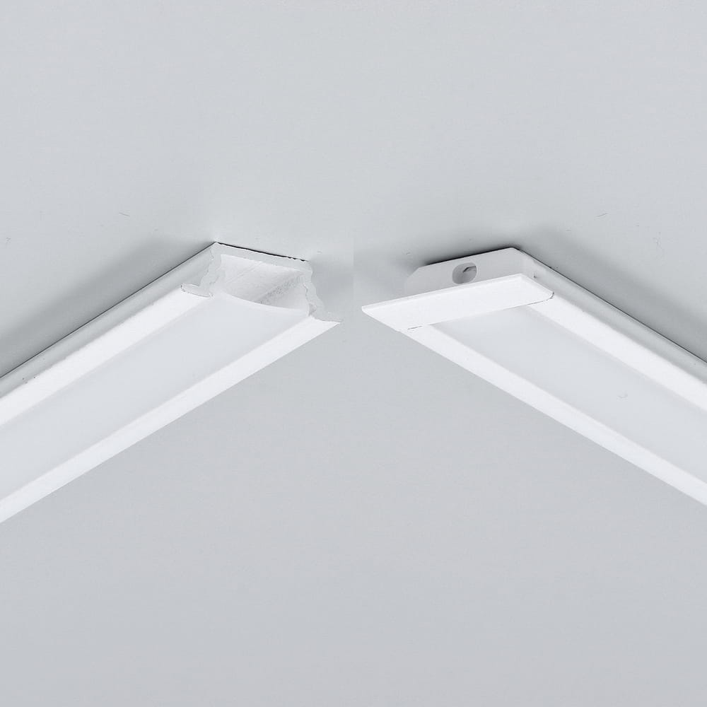 Profil aluminiowy LED GROOVE10.v2 biały malowany z kloszem - 2mb - ELED